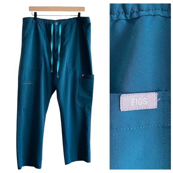 Figs | Pants | Figs Teal Blue Cairo Cargo Scrub Pants Xl Short | Poshmark